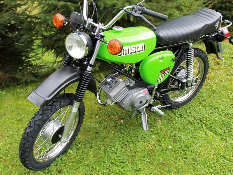 Simson S51 Enduro Neuaufbau gelbgrün | Fahrzeuge | Simson | Dumcke.de