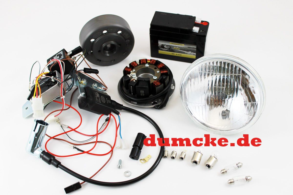 Profi Umrüstsatz Vape + Gel Akku + Scheinwerfer Streuscheibe Schwalbe KR51/2 | Schwalbe KR51/2 ...